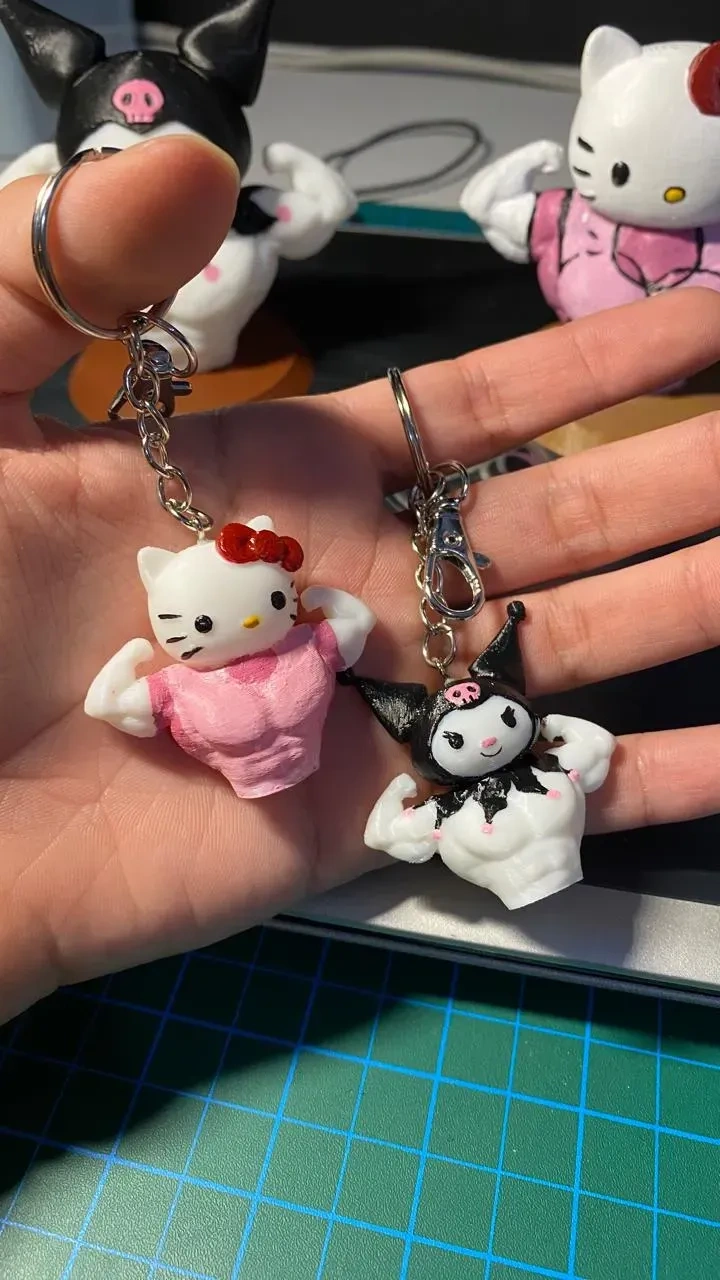 Hello Kitty钥匙扣 来自 Xmaker MakerWorld：免费下载 3D 模型