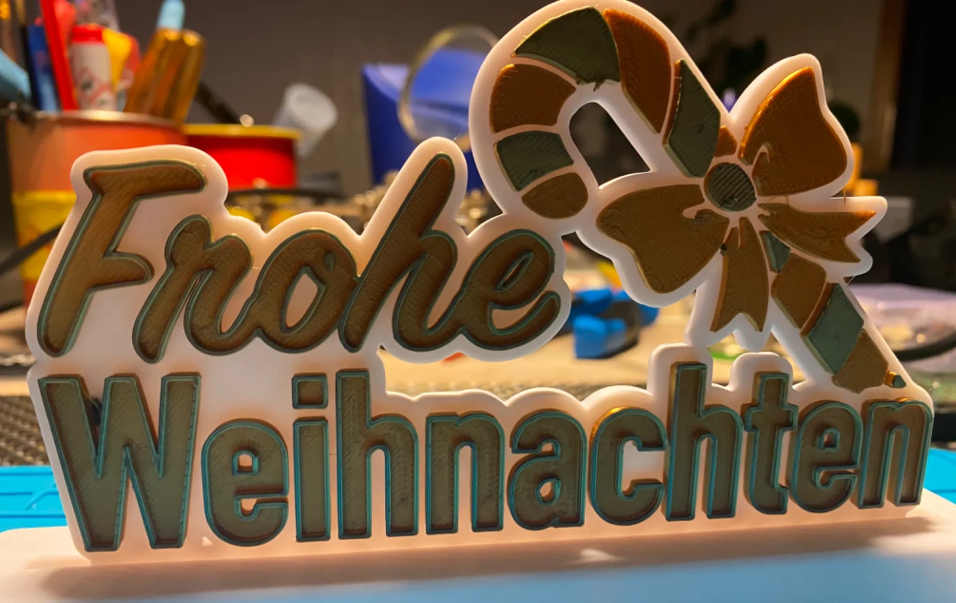 Frohe Weihnachten mit Beschriftung customizable 来自 eric.willms - MakerWorld