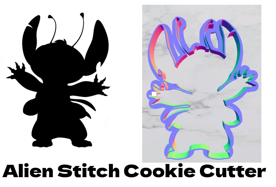 Alien Stitch Cookie Cutter 来自 goldiesvinylMakerWorld：免费下载 3D 模型