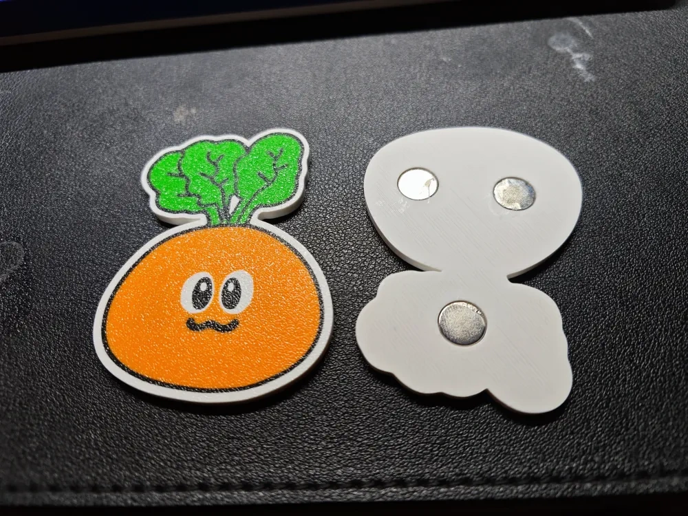 五月天卜卜，小萝卜冰箱贴/钥匙链 来自 CHEM-PLUS MakerWorld：免费下载 3D 模型