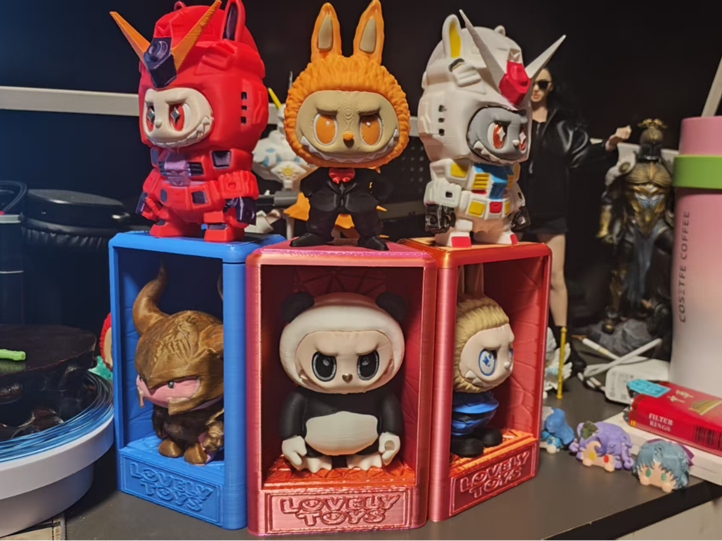 lovely toys模型展示盒 来自 pandabear MakerWorld：免费下载 3D 模型