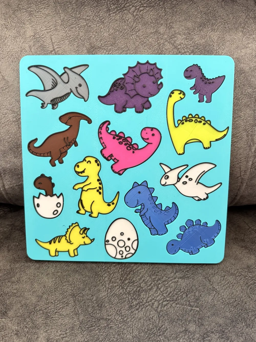 形状分类恐龙拼图 来自 DAN MakerWorld：免费下载 3D 模型