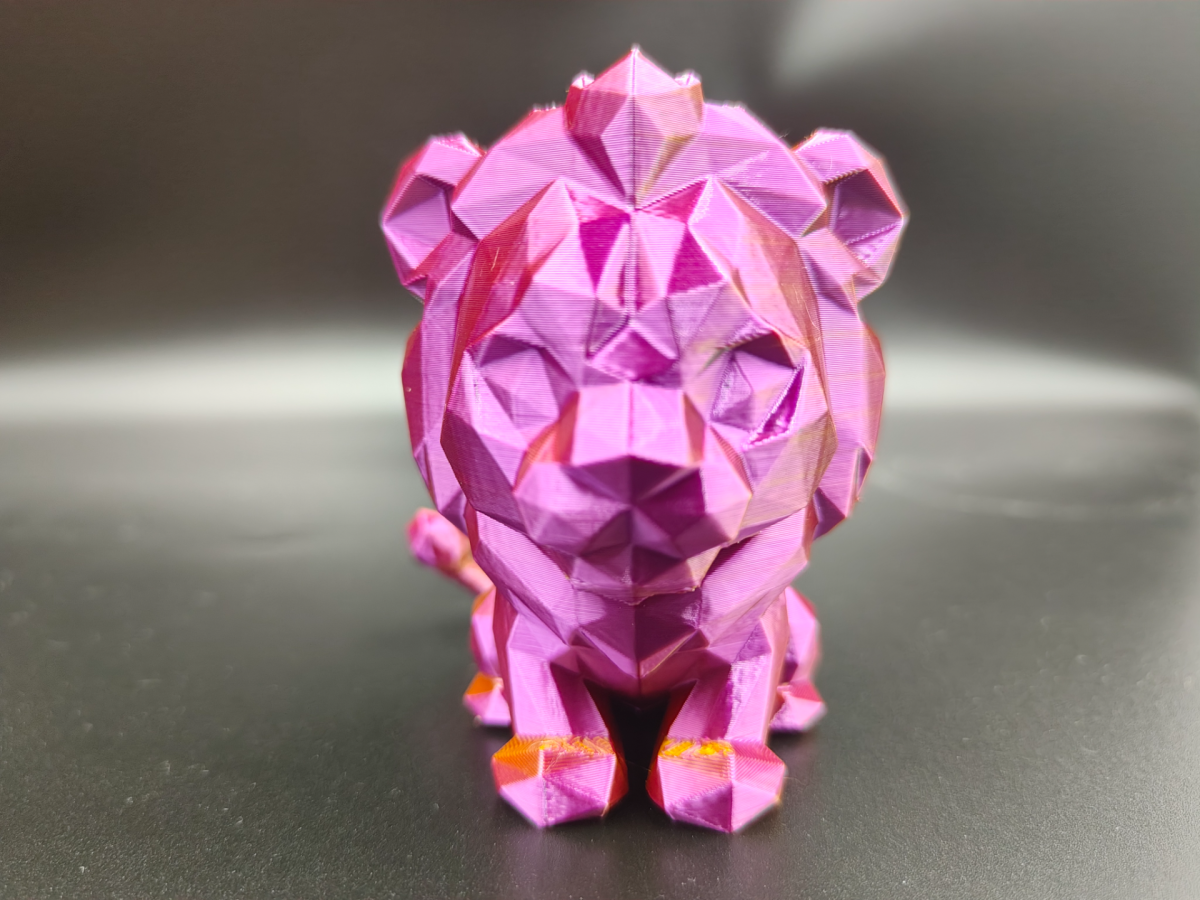 低多边形狮子（polygonal lion） 来自 奇异点造物 MakerWorld：免费下载 3D 模型