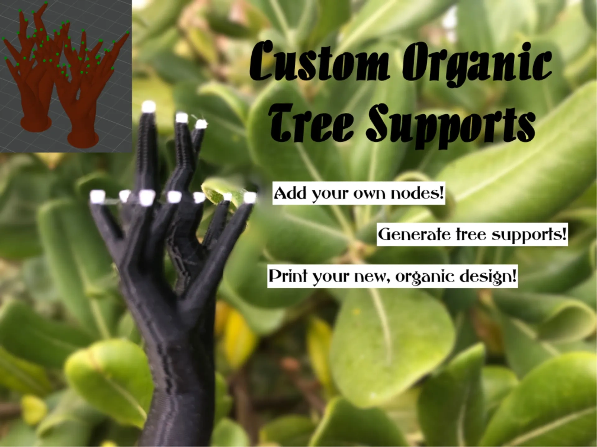 Customizable Organic Tree Support Designs 来自 MoonTiger3D - MakerWorld