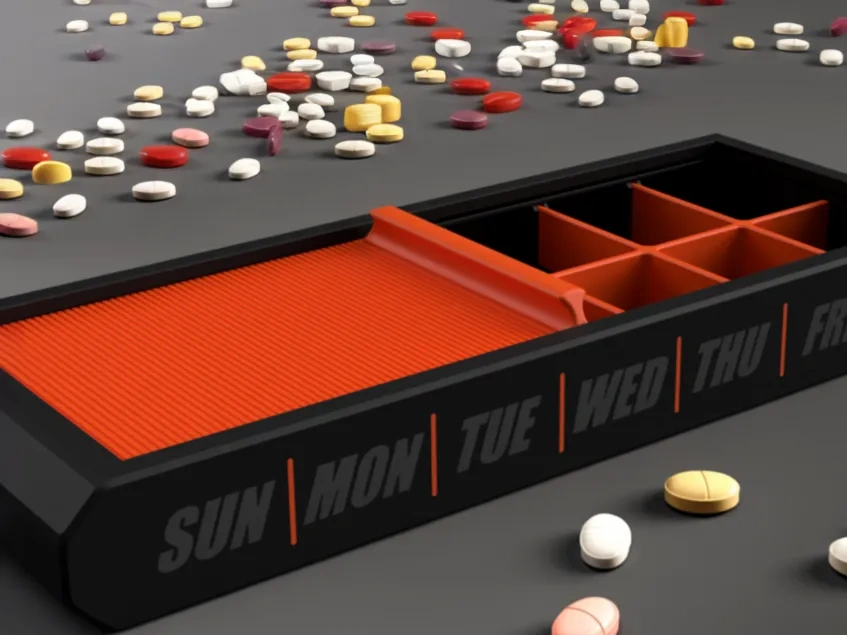 Sliding Pill Box 14 Day 来自 JAM3D | Joel Macário - MakerWorld