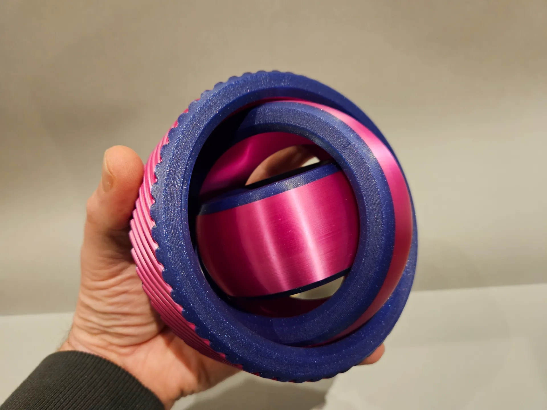 Giant Helical Gear 3 Ring Gyro Fidget Spinner 来自 Jimbobble - MakerWorld