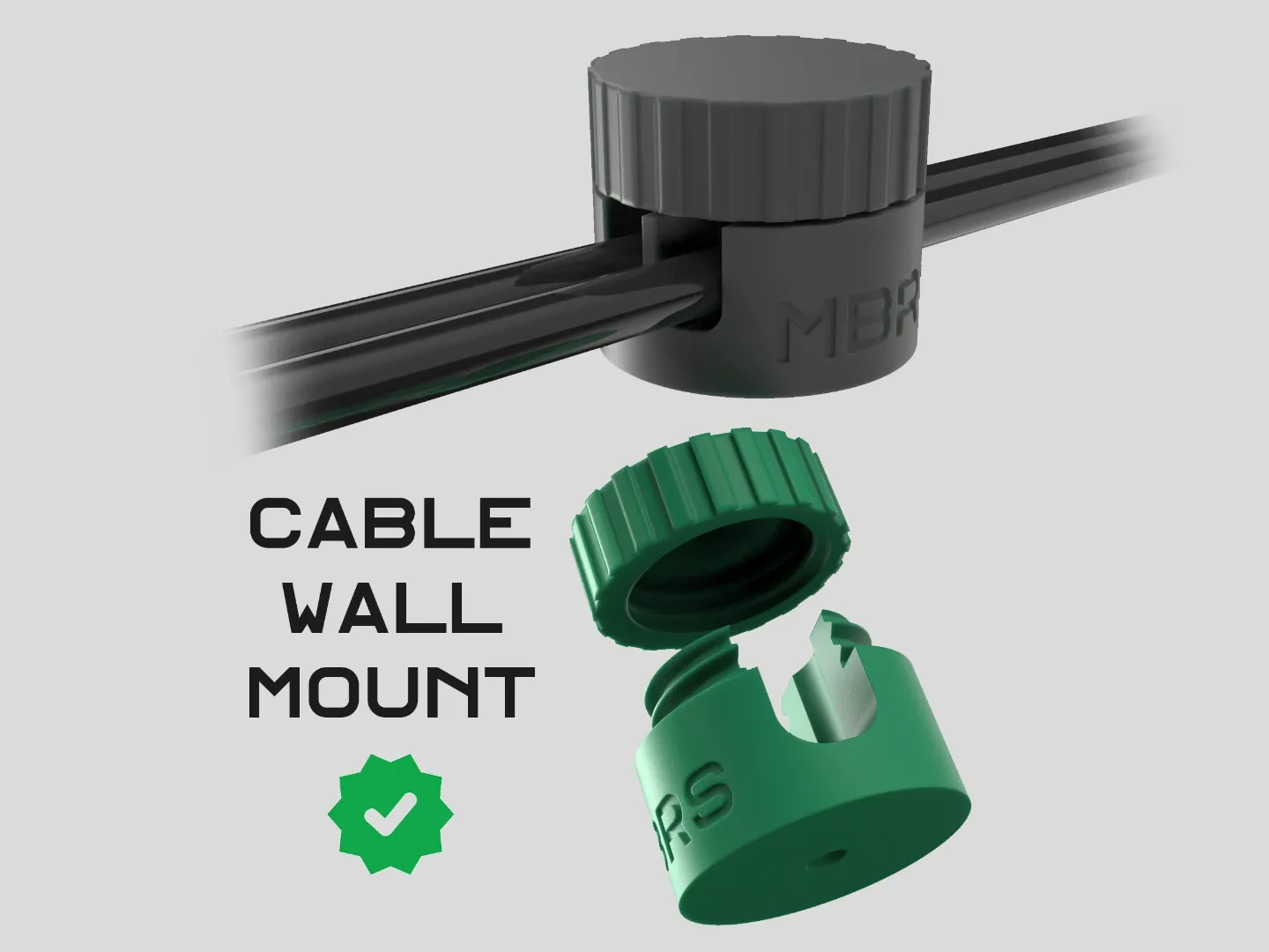 Cable Wall Mount Single&Double Version Scalable 来自 MBRS - MakerWorld