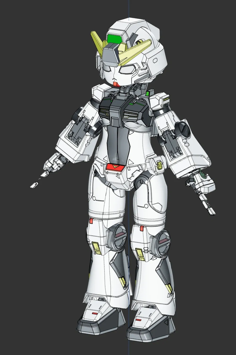 一米四版本牛高达小机娘 - 免费 3D 打印模型 - MakerWorld