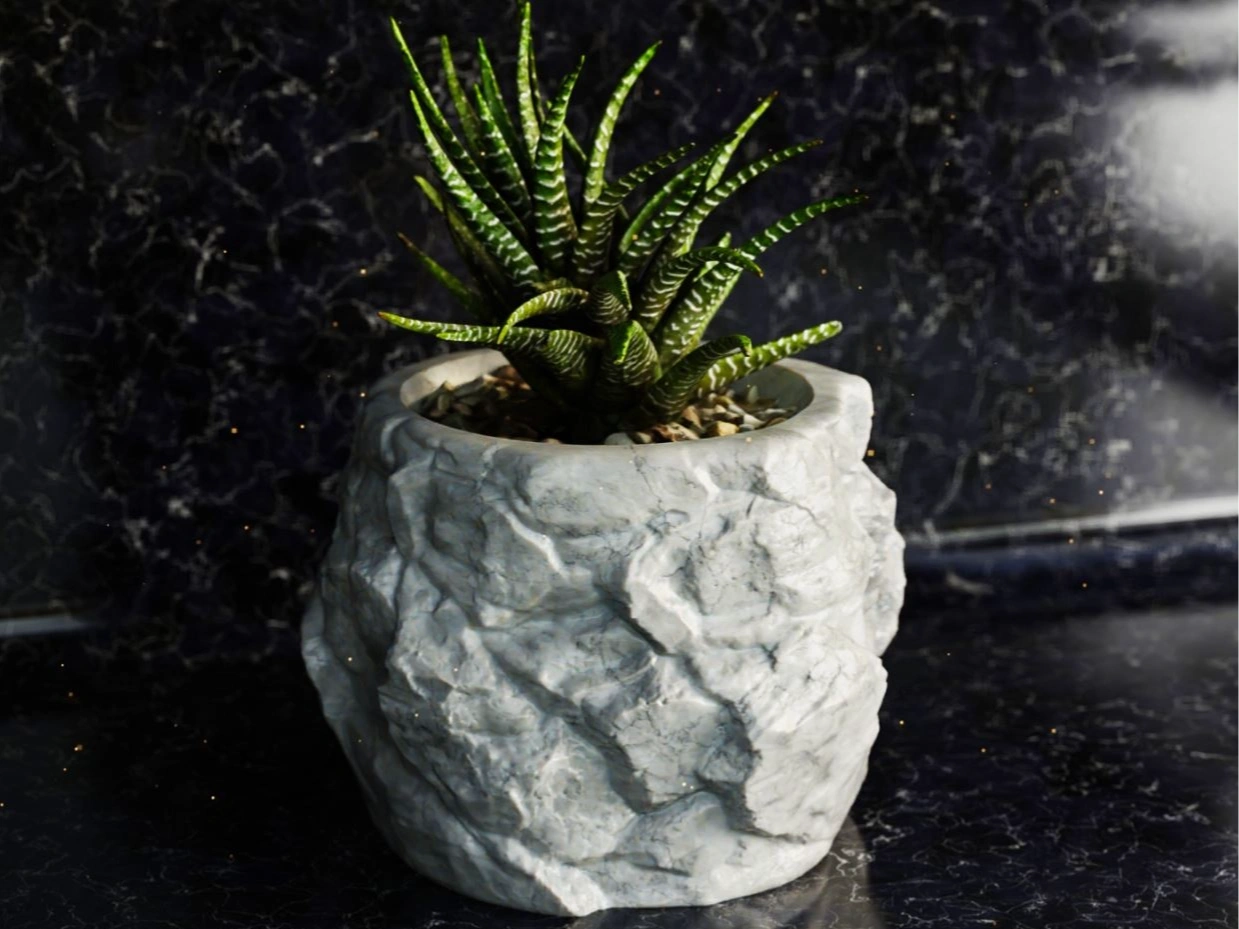 Rock flower pot 2 来自 uni3Dworld - MakerWorld