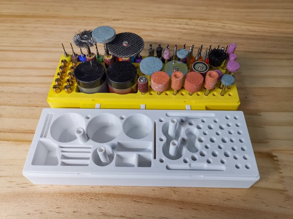 电动打磨头收纳仓收纳盒/Grinding Head Storage Compartment Box - 免费 3D 打印模型 - MakerWorld