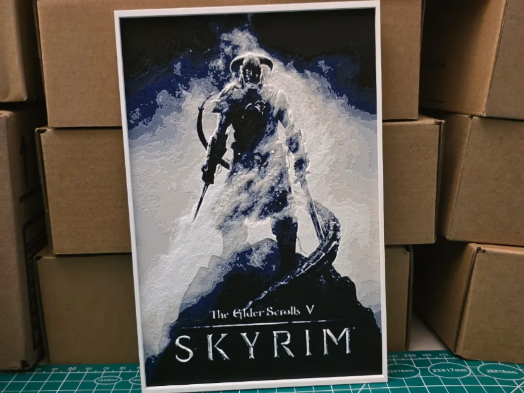The Elder Scrolls V: Skyrim Poster - Hueforge Art 来自 Lumpy3D - MakerWorld