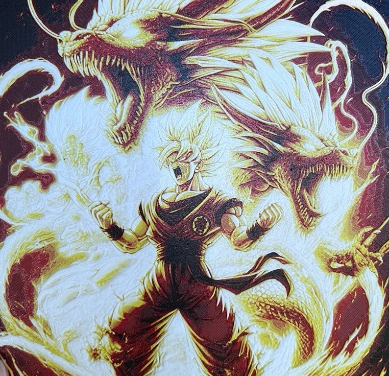 Dragon Ball, Goku Dragon Fire Hueforge 200x200 来自 Mysstra hueforge ...