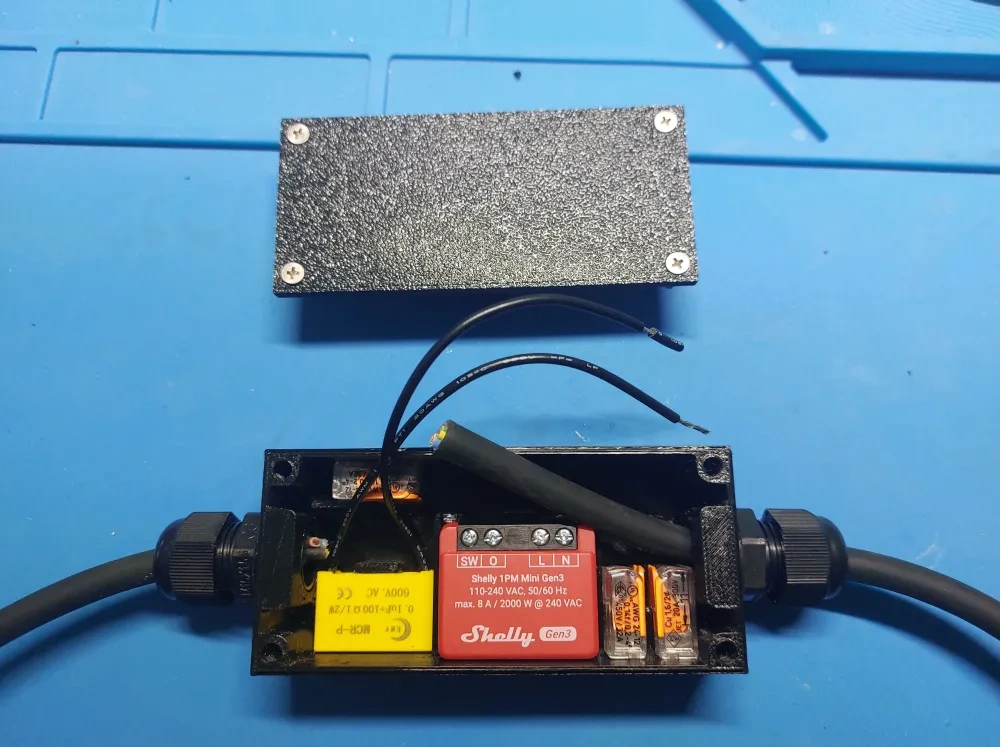 Shelly 1PM mini Gen3 - RC缓冲器，电缆密封接头 - 免费 3D 打印模型 - MakerWorld