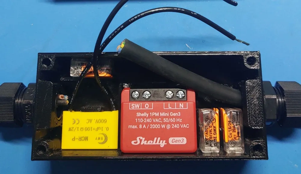 Shelly 1PM mini Gen3 - RC缓冲器，电缆密封接头 - 免费 3D 打印模型 - MakerWorld