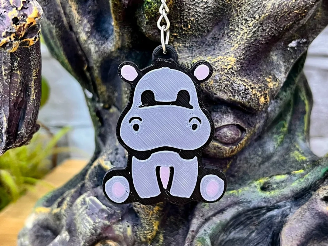 Cute Hippo Keychain 来自 az - MakerWorld