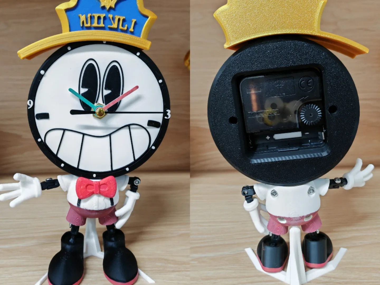 钟表小子桌面时钟 Clockie clock 来自 粮亦丰(CN) MakerWorld：免费下载 3D 模型