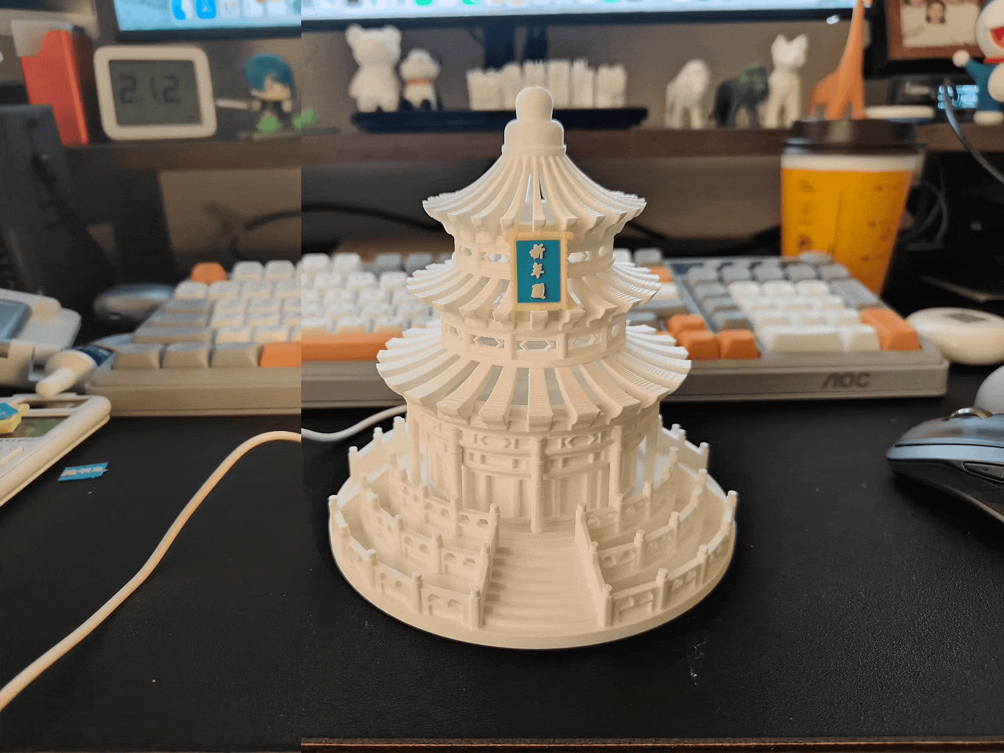 天坛夜灯 拓竹3D打印LED夜灯001创客宝库创意模型组件 bambulab LED灯 MH001 来自 银天使希格斯 MakerWorld ...