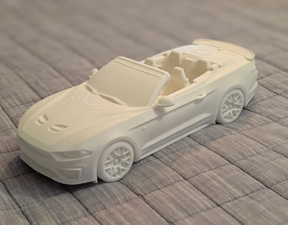 S550 Mustang 敞篷车 可上色 12英寸模型 - 免费 3D 打印模型 - MakerWorld