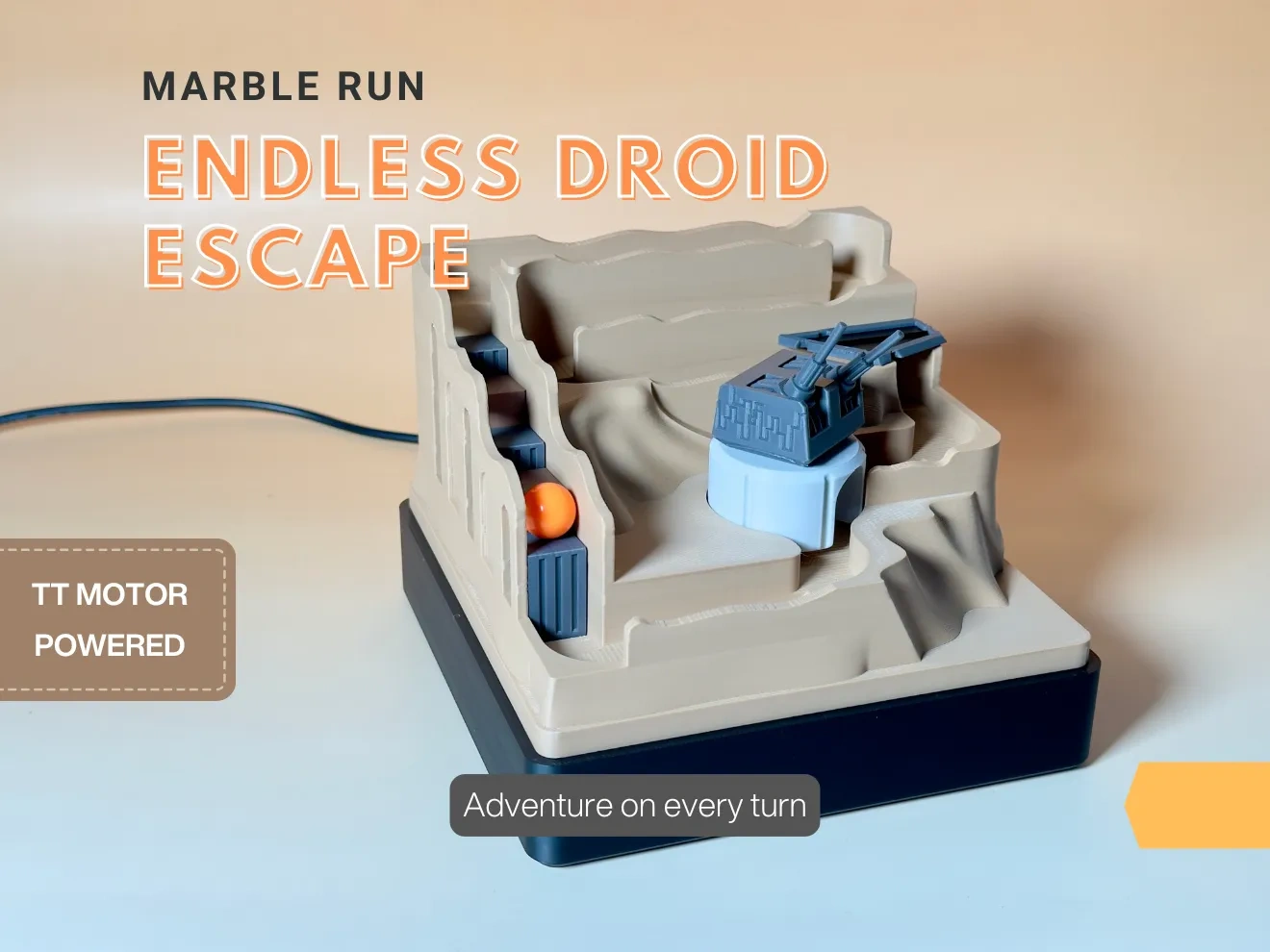 无限循环机器人逃脱电动弹珠跑道 来自 Michele - MakerWorld