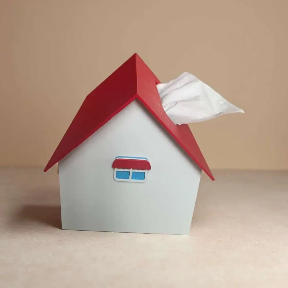 小清新房子抽纸盒 来自 小奕大侠 MakerWorld：免费下载 3D 模型