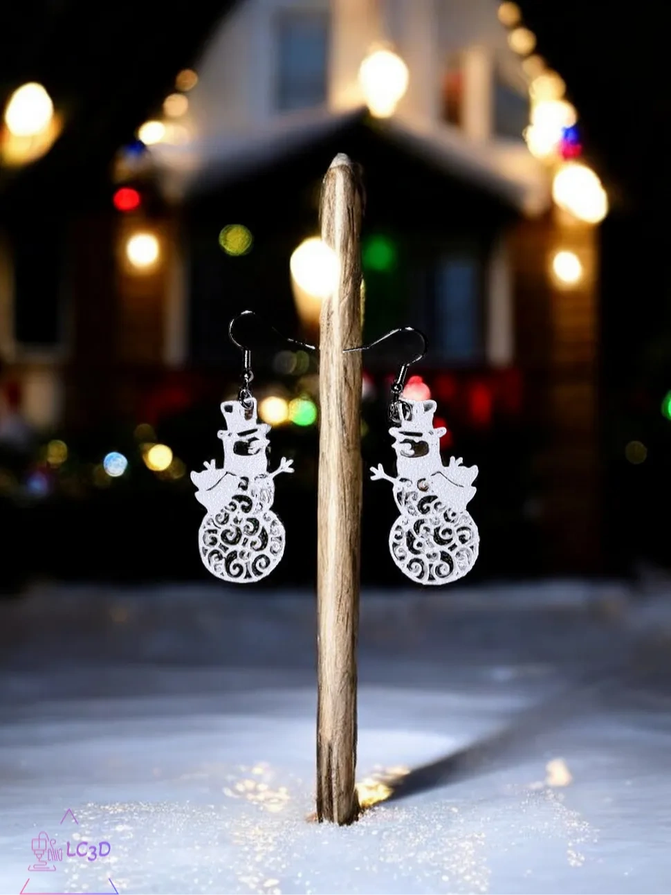 白色雪人耳环 来自 LC3D - MakerWorld