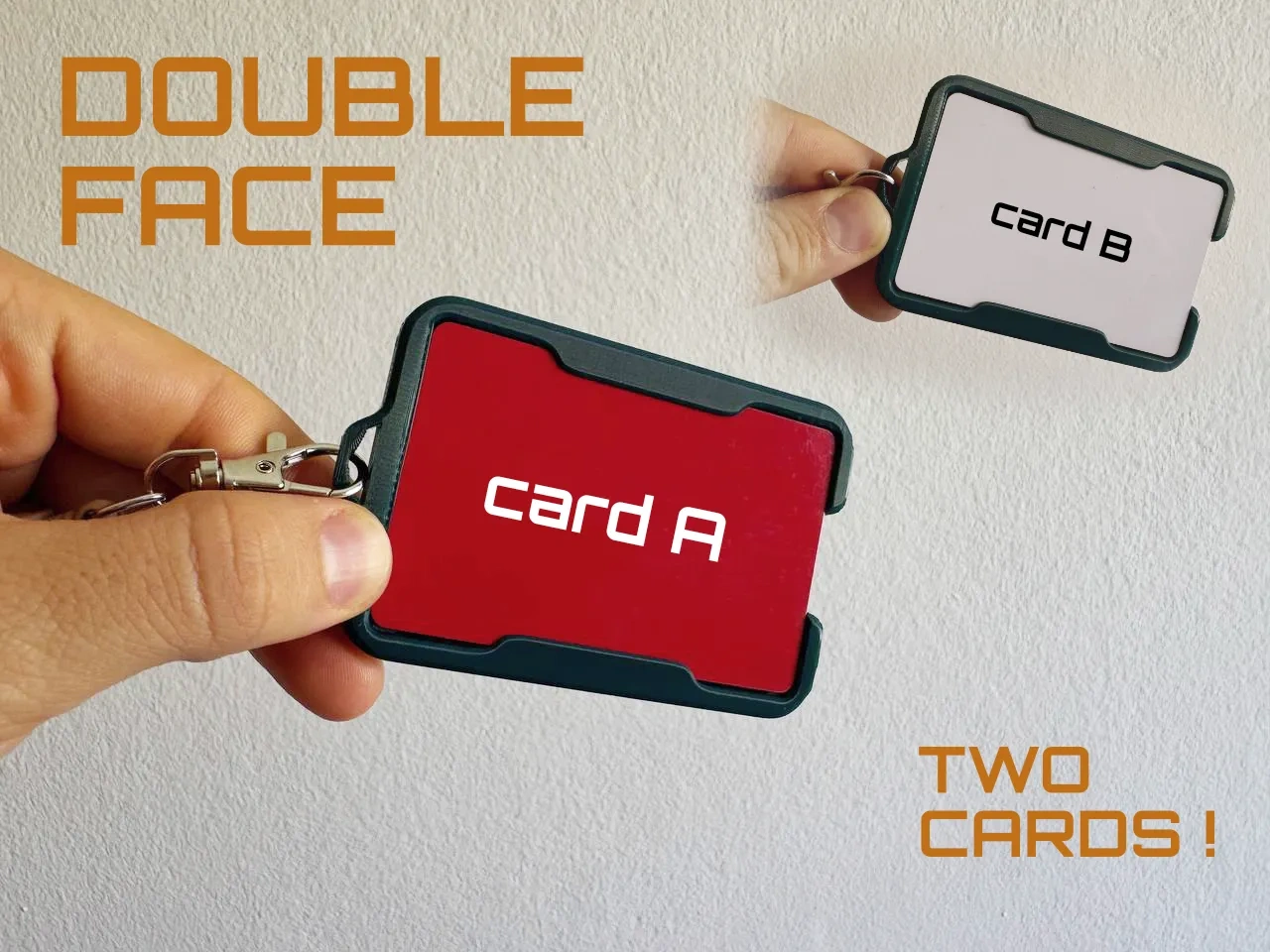 DOUBLE FACED-CARD Vertical Slip-In Badge-ID holder 来自 ONEZap - MakerWorld