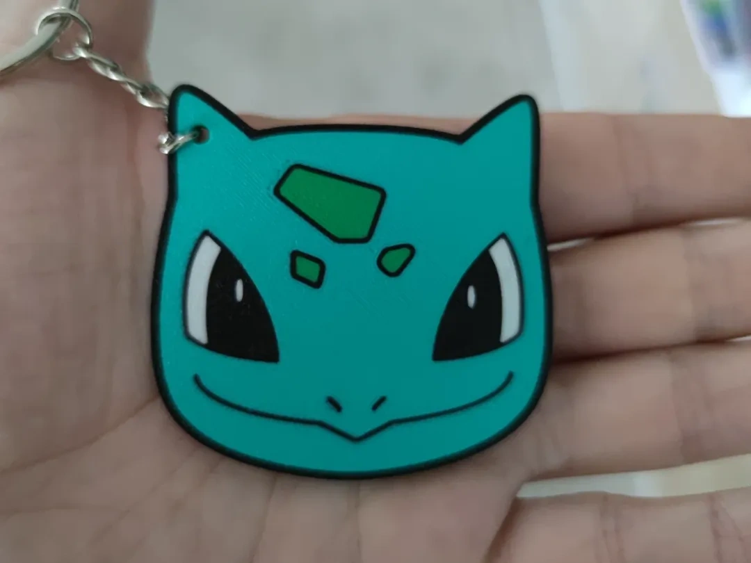 Bulbasaur 3D Face Keychains 来自 Litolunar - MakerWorld