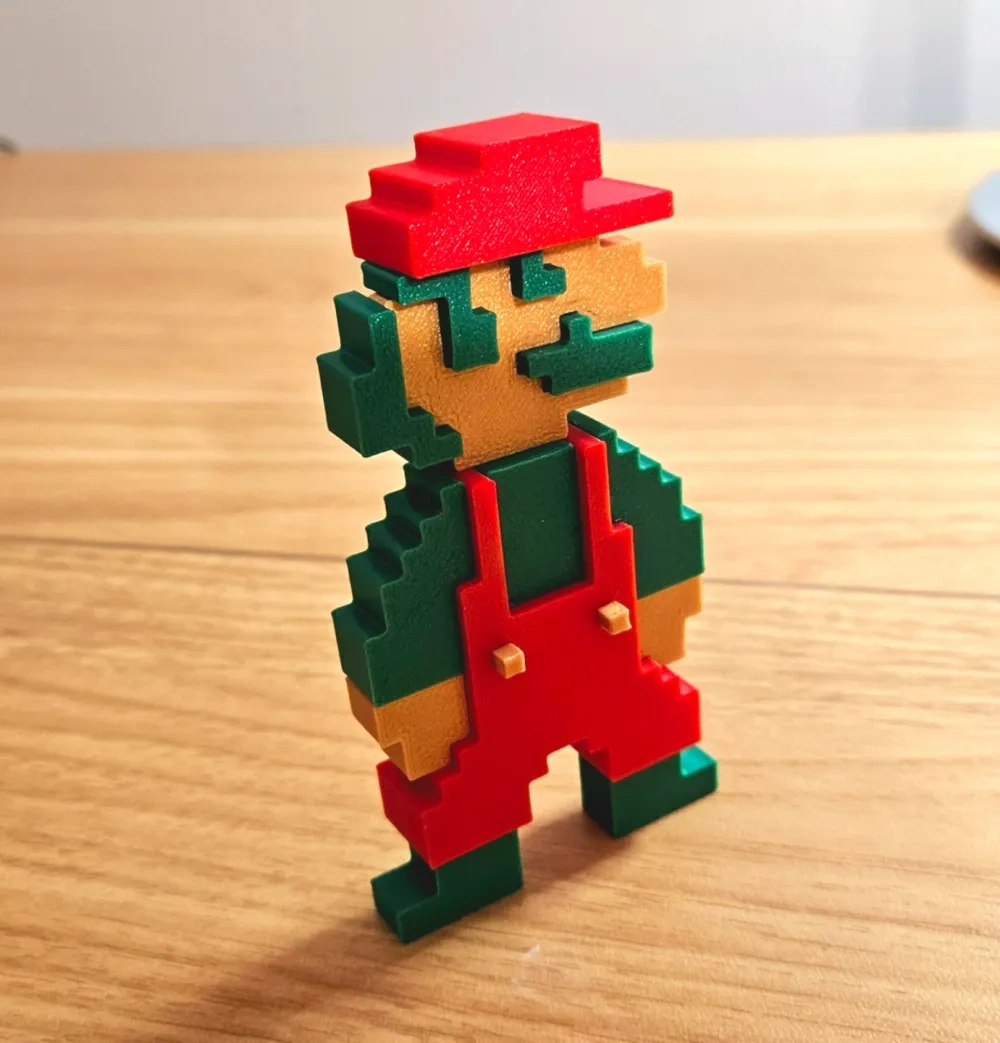 8位像素艺术马里奥立体模型（多部分） 来自 AutoArtistry - MakerWorld
