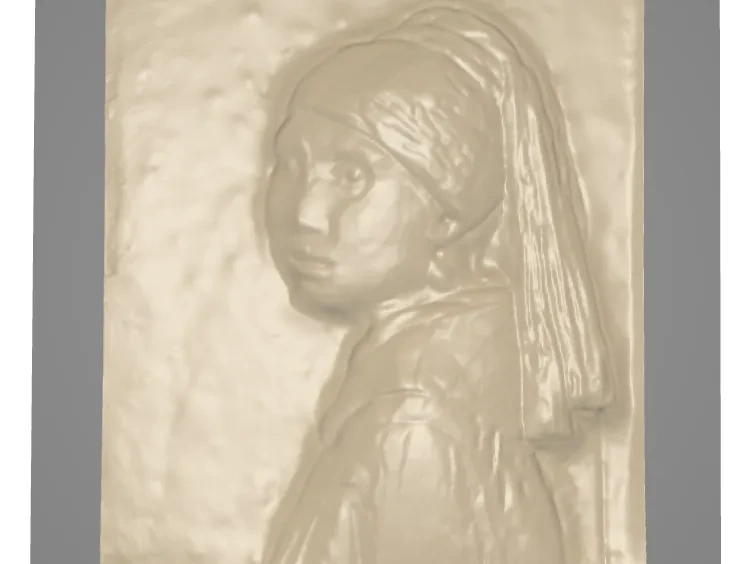 3D Bas-Relief of Girl with a Pearl Earring 来自 PS3D CREATIVE - MakerWorld
