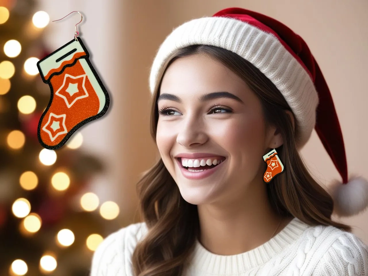 圣诞袜耳环 来自 daniele_zomg - MakerWorld