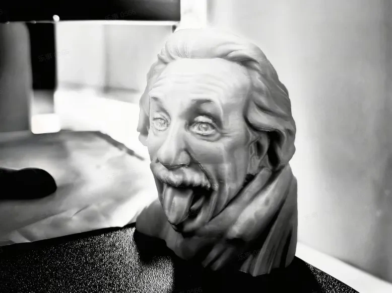 Einstein Head Sculpture 来自 Bro Crab MakerWorld：免费下载 3D 模型