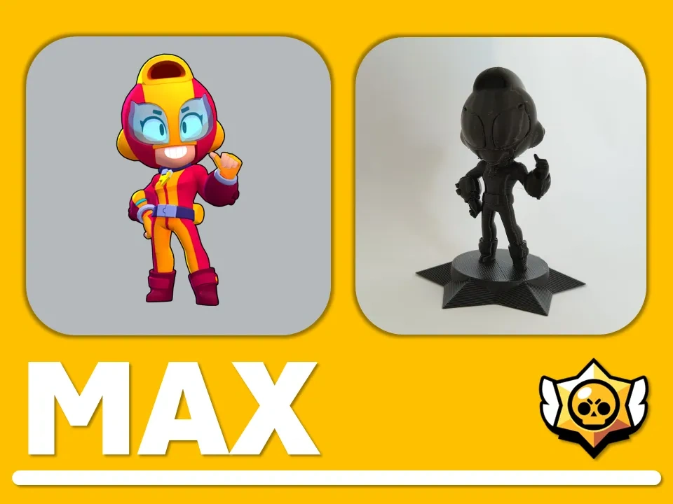 Max brawl stars figurine 来自 Mike.stlMakerWorld：免费下载 3D 模型