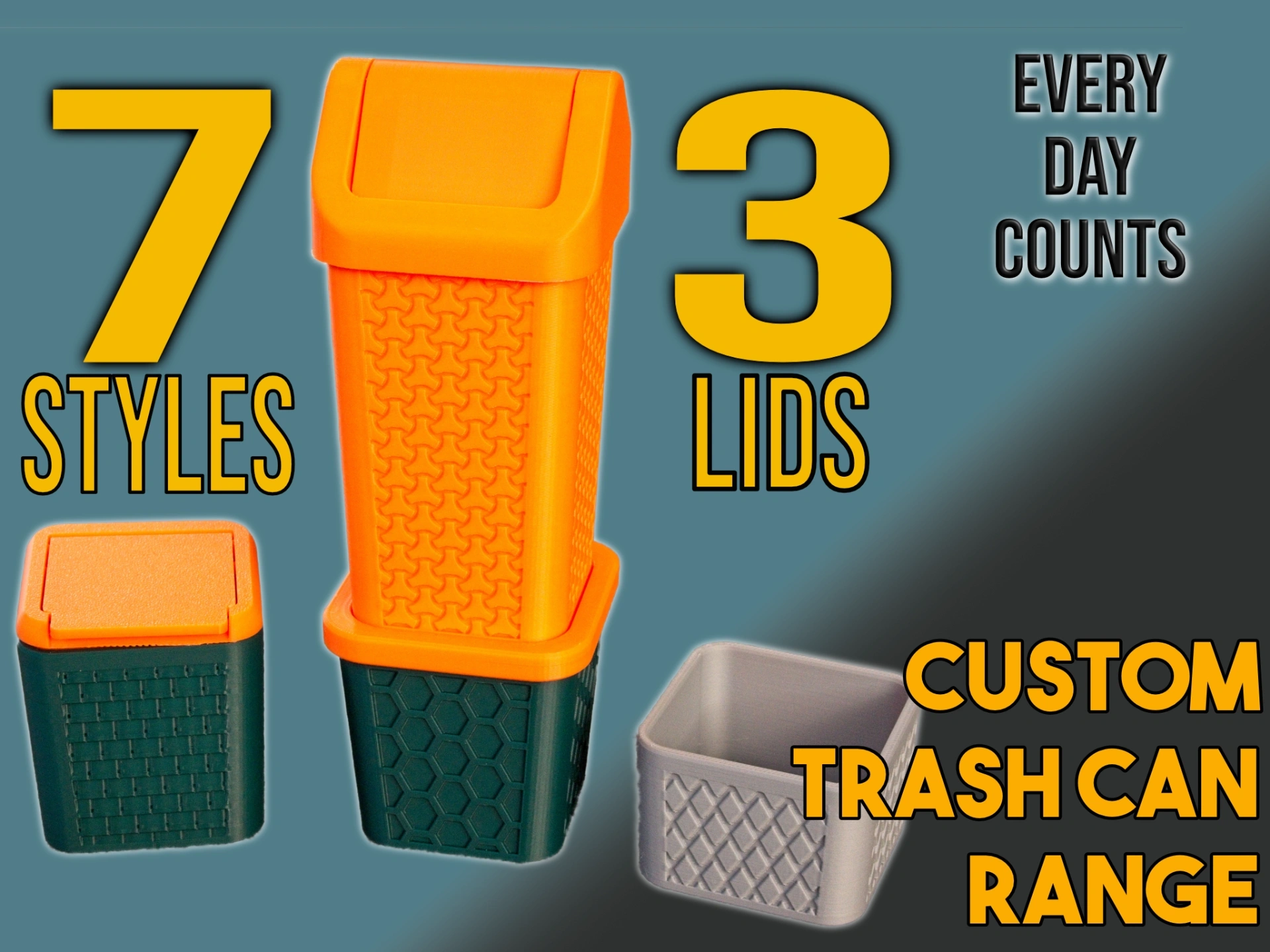 Custom Trash Can & Storage Range 来自 Every Day Counts - MakerWorld