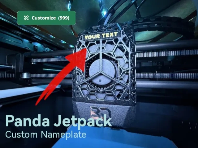 Panda Jetpack - 完全可定制的名牌 来自 Trinkify3D - MakerWorld