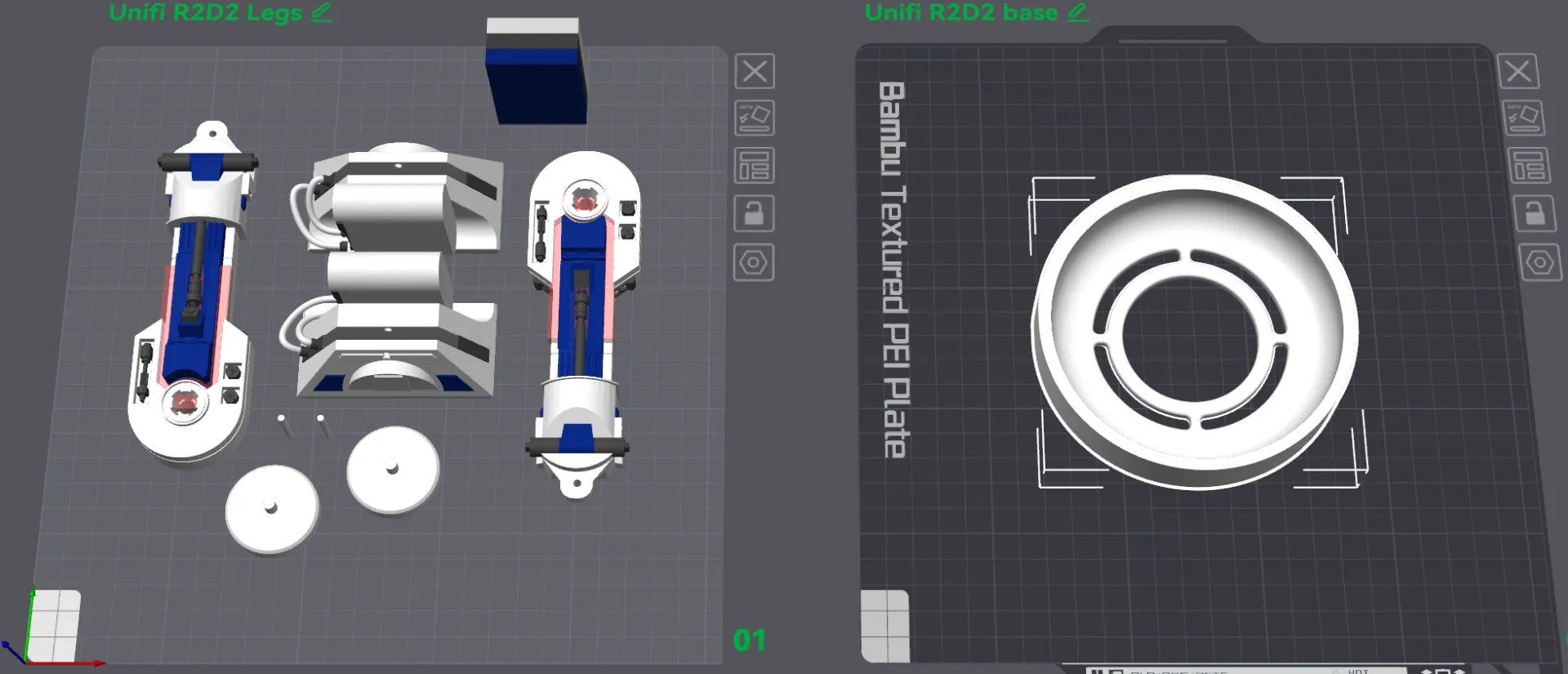 R2D2 Unifi UDR UDM 彩色版，适用于AMS 二次创作 - 来自 ChrisMakerWorld：免费下载 3D 模型