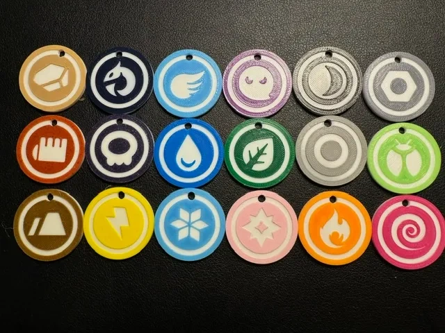 Pokémon Go Inspired Gym Badges 来自 Concord3D - MakerWorld