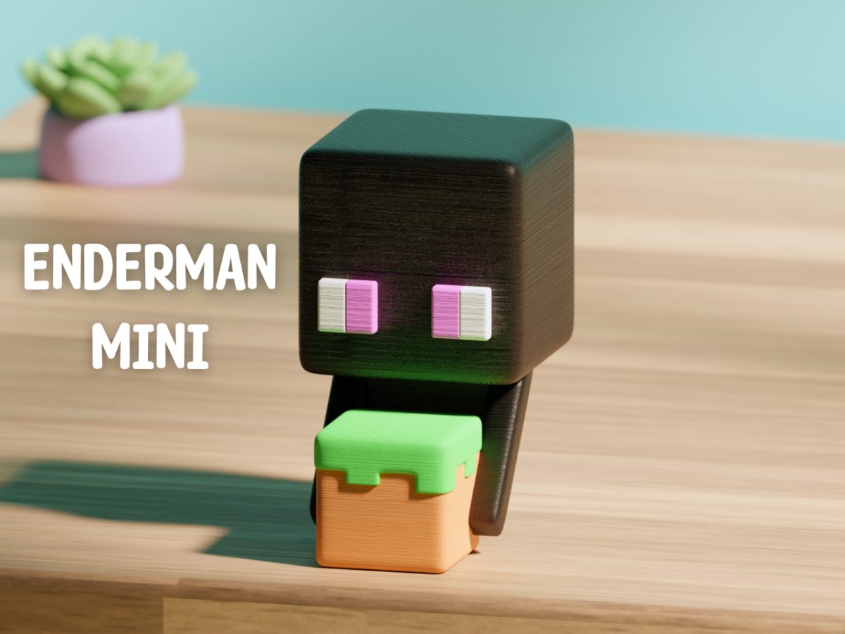 无需 AMS 可爱的我的世界末影人手办 - 免费 3D 打印模型 - MakerWorld
