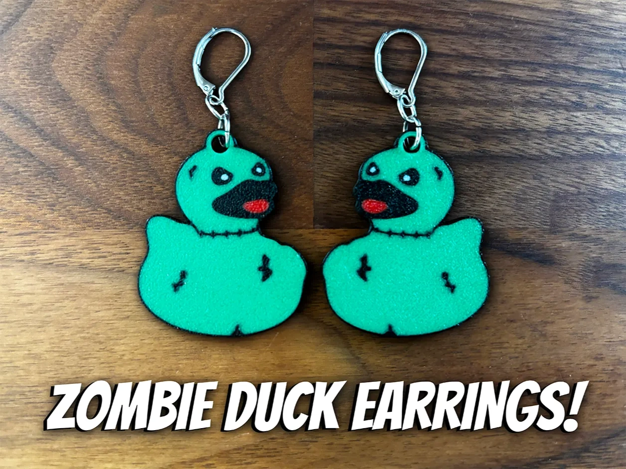 Zombie Duck Halloween Earrings! | Keychain 来自 Sulena 3D ...