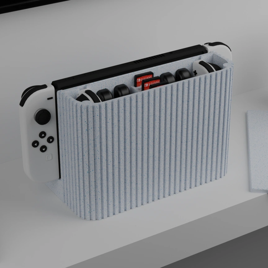 现代 OLED 任天堂 Switch 底座（整理器） 来自 Kevbot. MakerWorld：免费下载 3D 模型