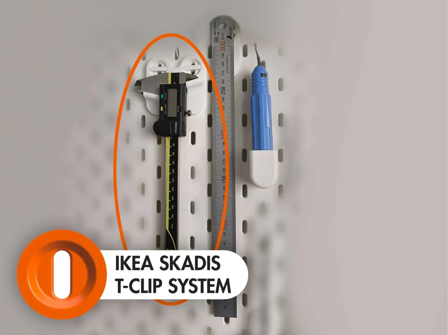 Mitutoyo卡尺支架（SKADIS T型夹系统） 来自 samulski - MakerWorld