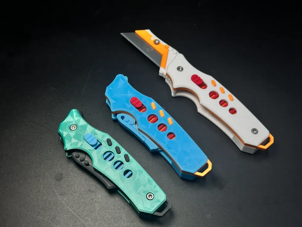 Hawk Lock Folding Utility Knife - Free 3D Print Model - MakerWorld