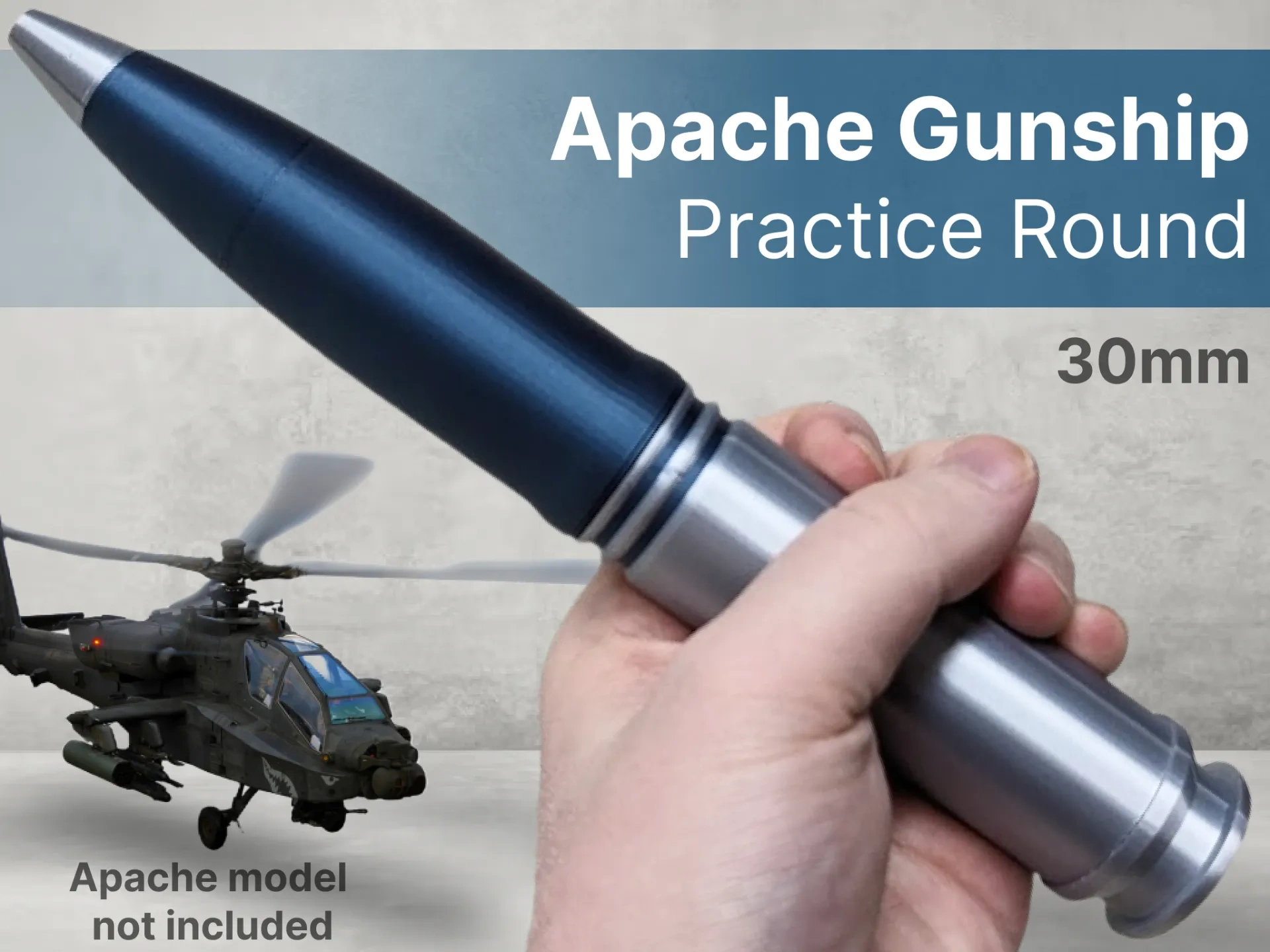 Apache攻击直升机30毫米训练弹 来自 Rexi Labs - MakerWorld
