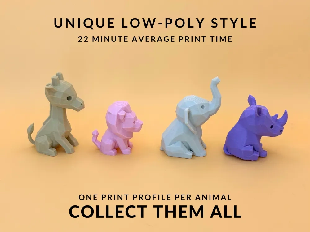 可爱迷你动物模型套装 - 塞伦盖蒂版 - 免费 3D 打印模型 - MakerWorld