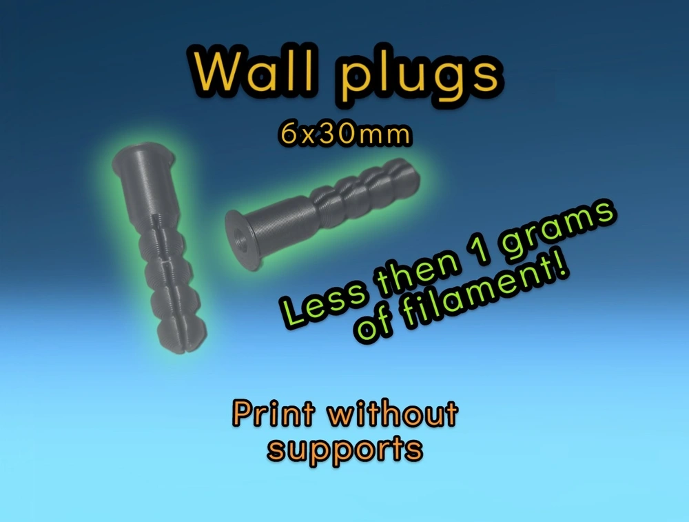 Wall plug 6x30mm for concrete / stone etc. 来自 KoBuCRAFTS - MakerWorld