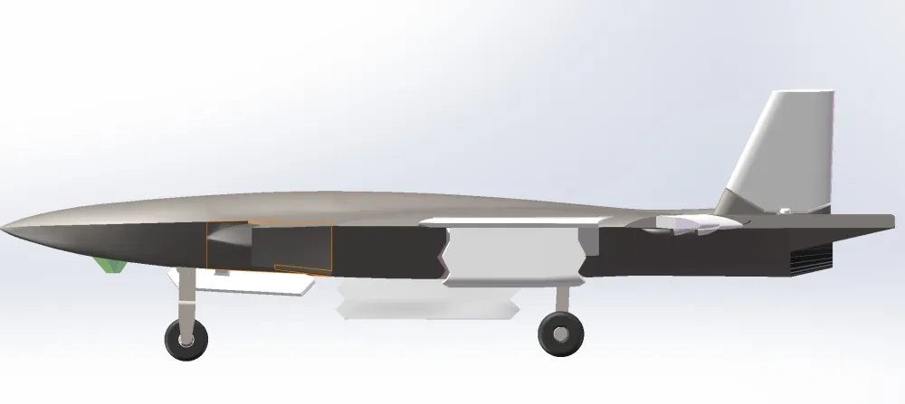 飞鸿FH97A无人机 J20S无人僚机，起落架可收放 来自 滚雪球2025 MakerWorld：免费下载 3D 模型