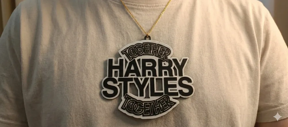 Harry Styles "TOGETHER" 粉丝应援牌挂牌 - 免费 3D 打印模型 - MakerWorld