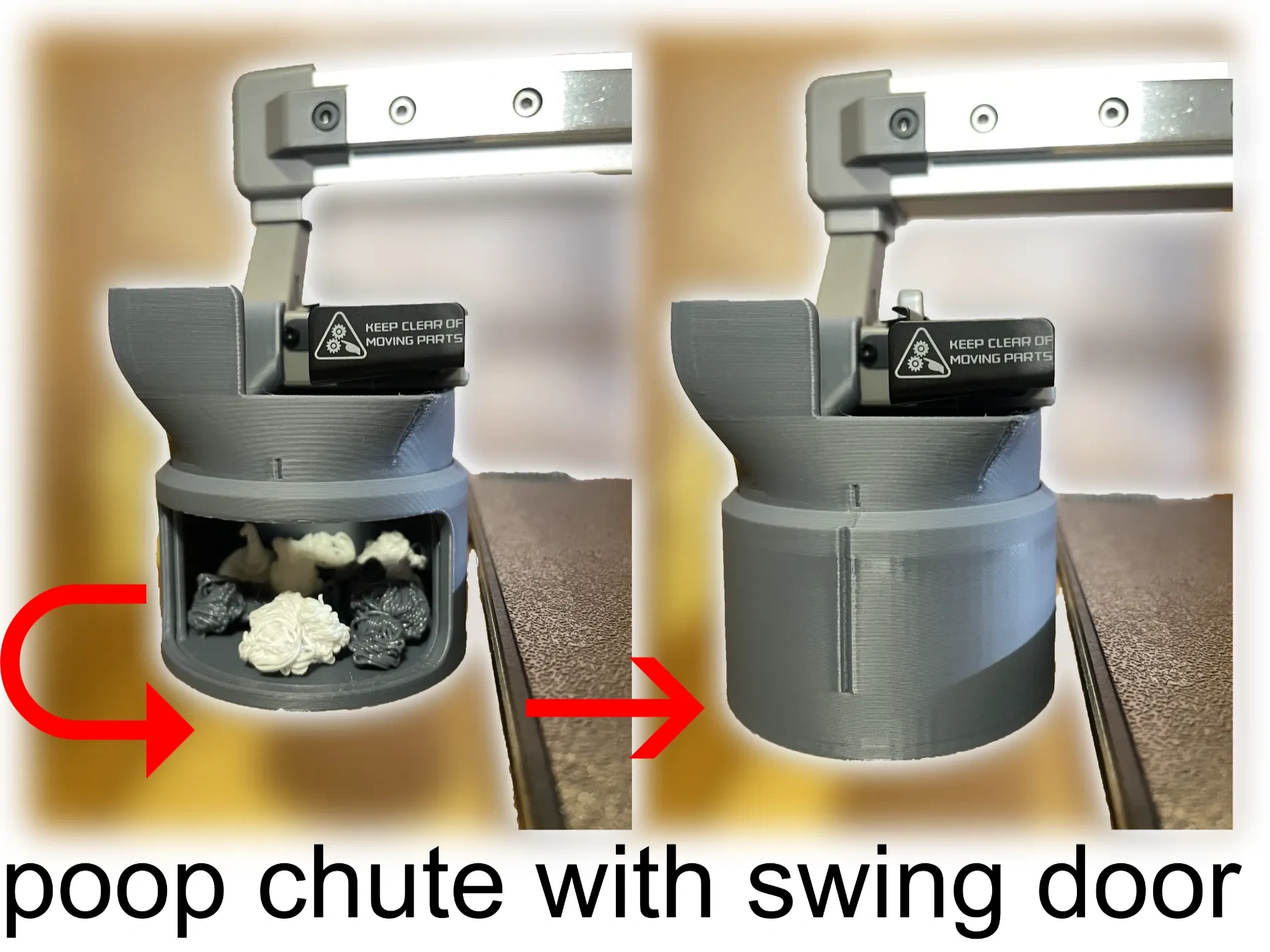 poop chute with swing door 来自 Singh Design - MakerWorld