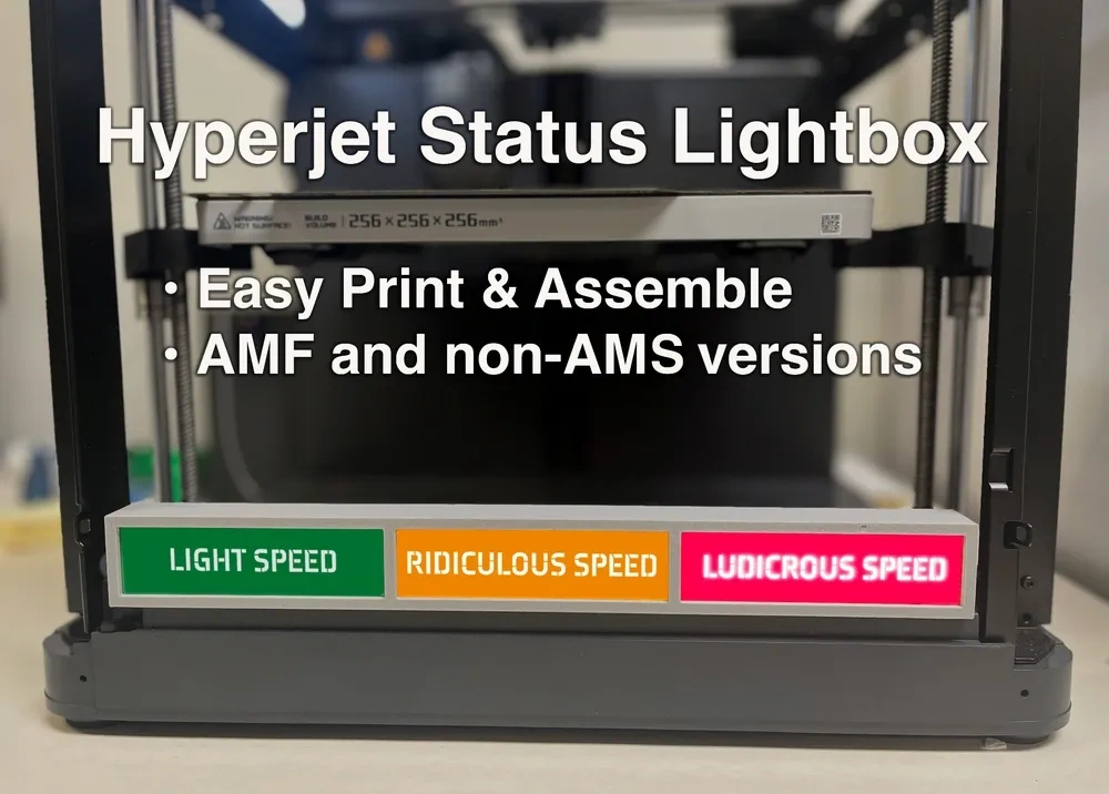 Ludicrous Speed! Slim Lightbox - 免费 3D 打印模型 - MakerWorld