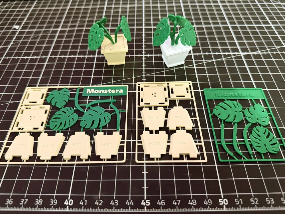 龟背竹植物 - 套卡 (AMS 和 非AMS 版本) - 免费 3D 打印模型 - MakerWorld