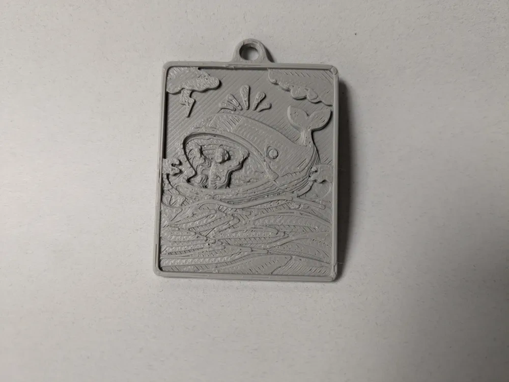 约拿的鲸鱼圣经钥匙扣/挂饰 - 免费 3D 打印模型 - MakerWorld